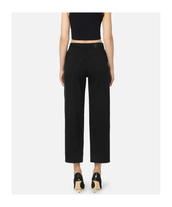 Elisabetta Franchi Five-pocket Cotton-blend Jeans With Logo Detail