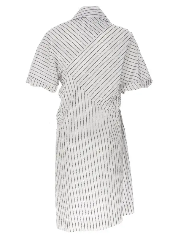 VIVIENNE WESTWOOD Natalia Orb Embroidered Striped Midi Dress