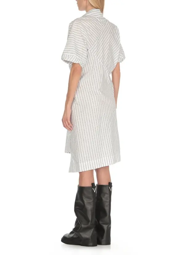 VIVIENNE WESTWOOD Natalia Orb Embroidered Striped Midi Dress