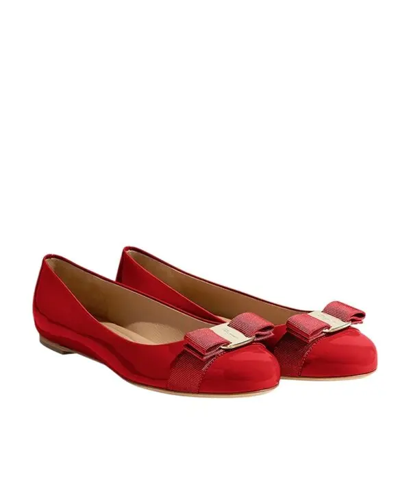 FERRAGAMO Varina Ballet Flats With Bow Detailing