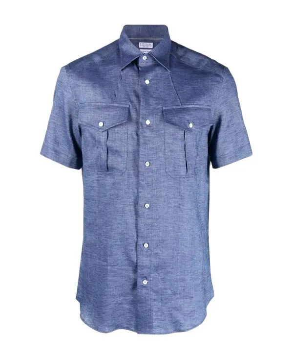 Brunello Cucinelli Logo Short-sleeved Shirt