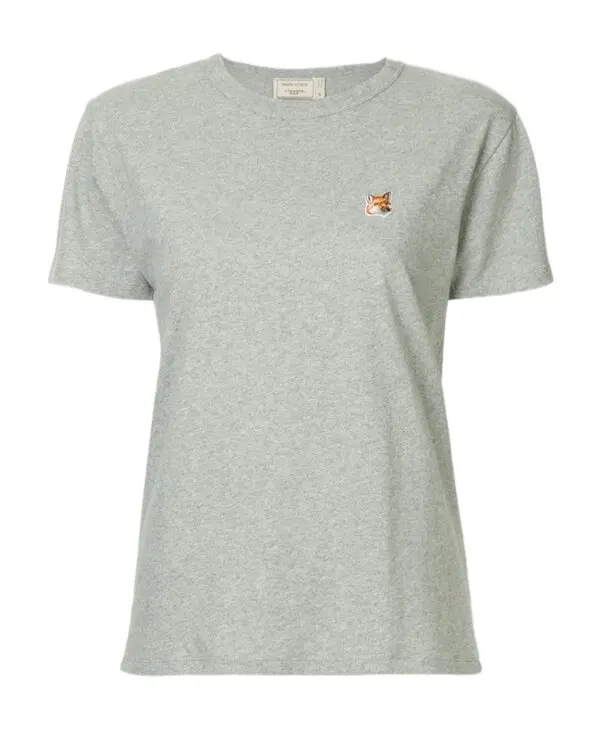 Maison Kitsuné Grey Fox Embroidery T-shirt - Gray
