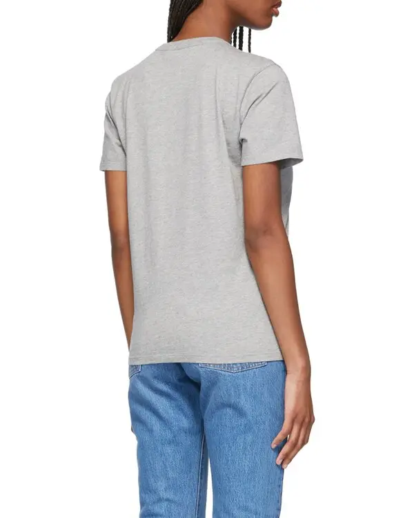 Maison Kitsuné Grey Fox Embroidery T-shirt - Gray