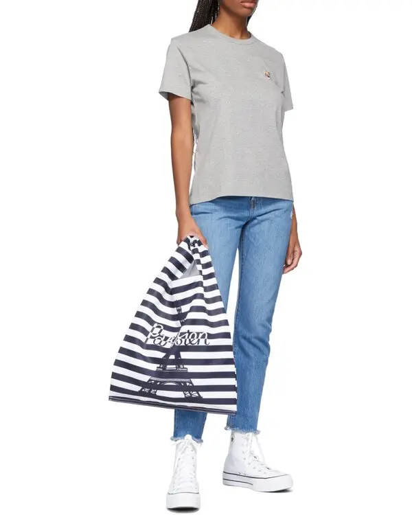Maison Kitsuné Grey Fox Embroidery T-shirt - Gray
