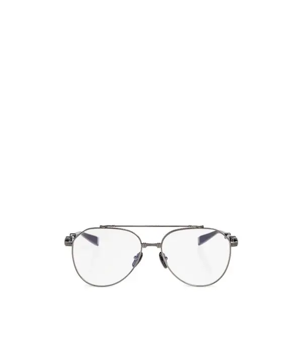 Balmain Brigade Vii Pilot Frame Glasses - Silver
