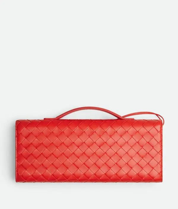 Bottega Veneta Andiamo Clutch With Flap And Braided Design