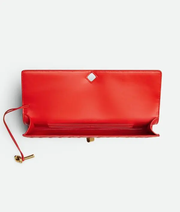 Bottega Veneta Andiamo Clutch With Flap And Braided Design