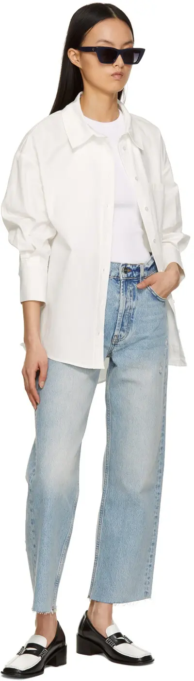 ANINE BING Logo High Waist Jeans