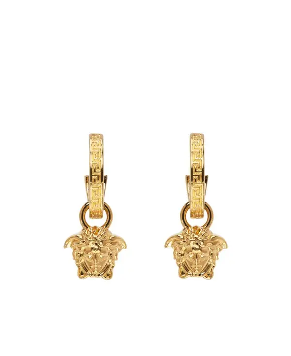 Versace Medusa Open-loop Earrings - Yellow