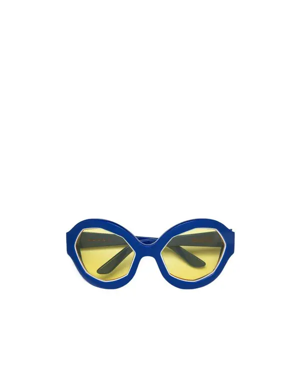 Marni Logo Detail Sunglasses - Blue