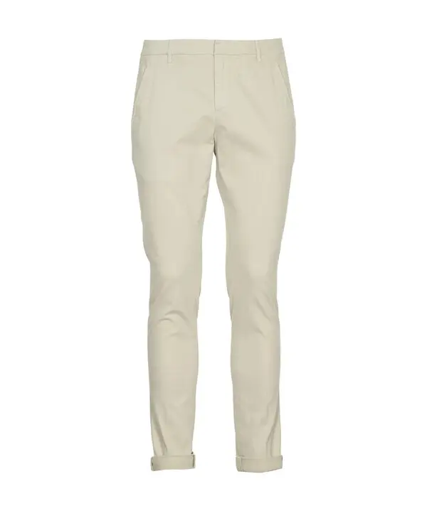 DONDUP Belted Cotton Pants - Nude