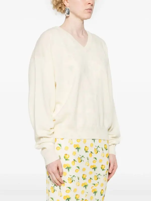 Sportmax V-neck Long-sleeved Jumper