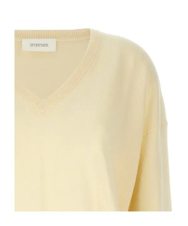 Sportmax V-neck Long-sleeved Jumper