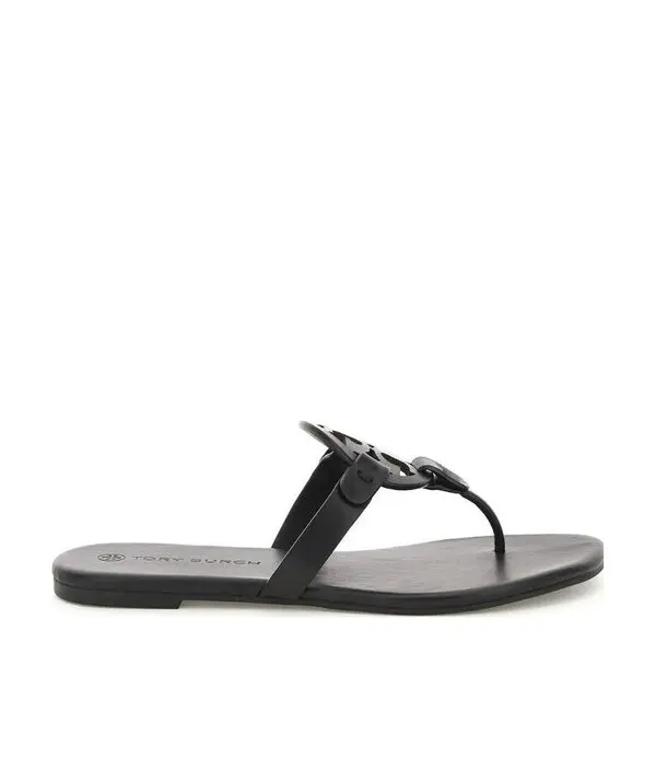 Tory Burch Miller Soft Logo-plaque Sandals - Black