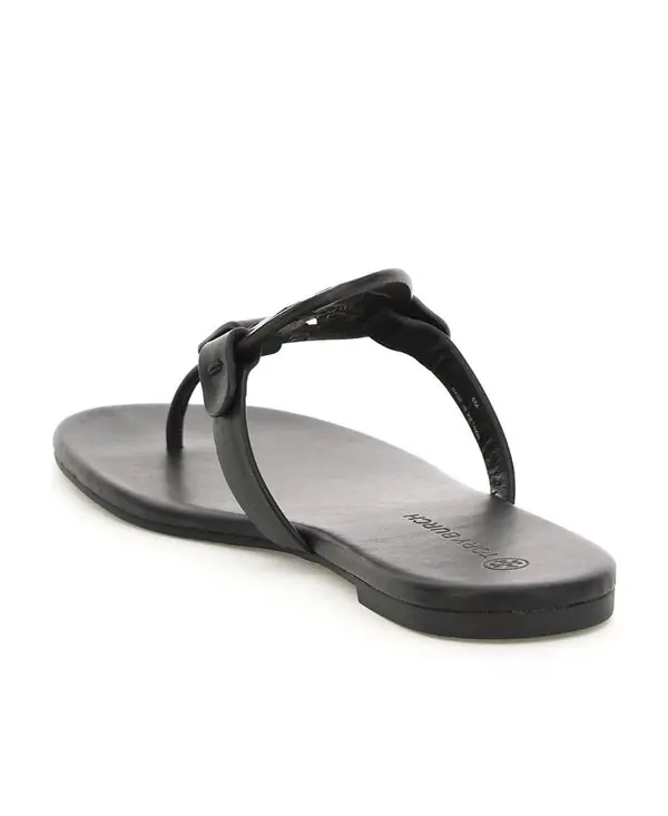 Tory Burch Miller Soft Logo-plaque Sandals - Black