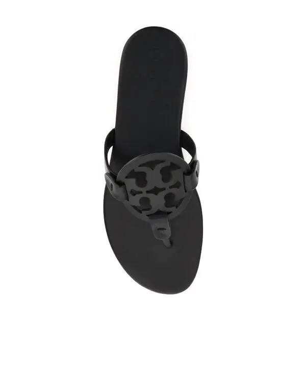 Tory Burch Miller Soft Logo-plaque Sandals - Black