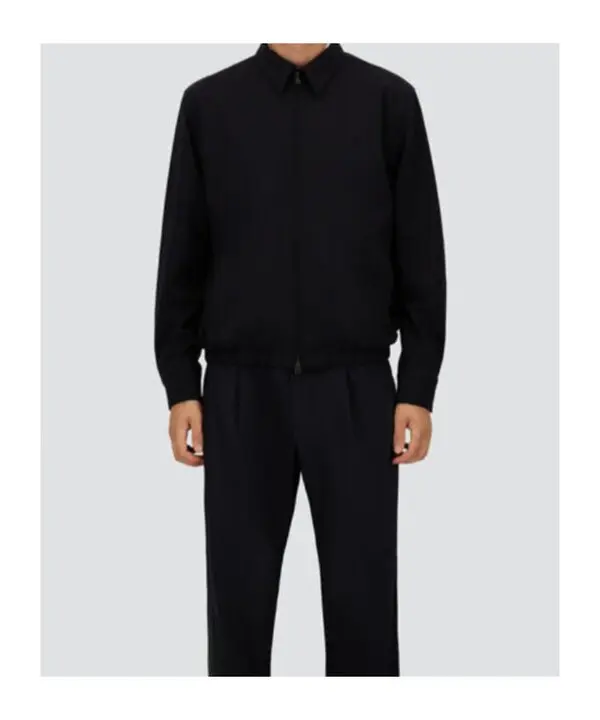 Herno Zip-up Coat With Shirt Collar And Welt Pockets