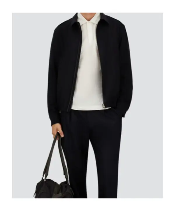 Herno Zip-up Coat With Shirt Collar And Welt Pockets