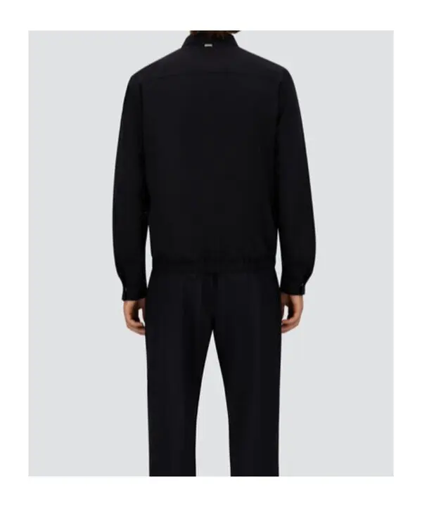 Herno Zip-up Coat With Shirt Collar And Welt Pockets