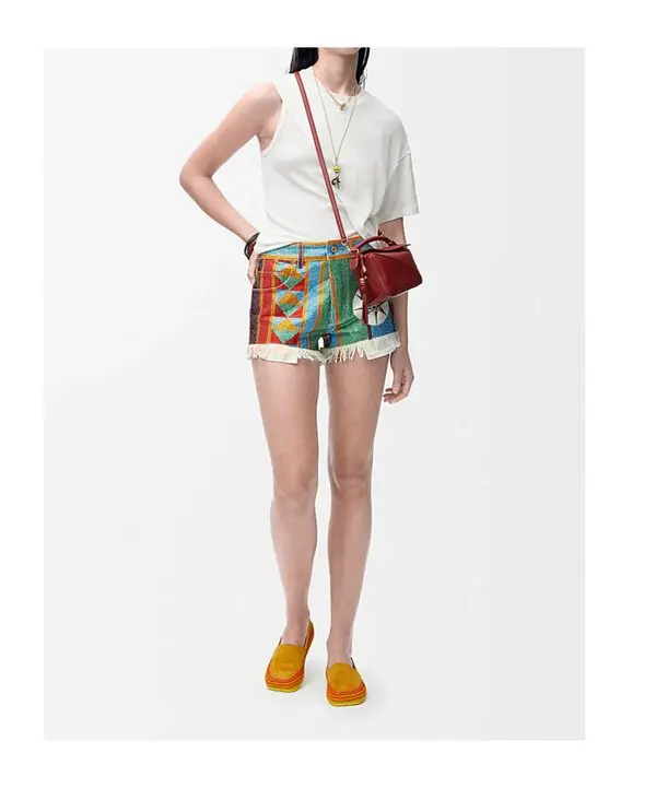 Loewe Embellished Denim Shorts