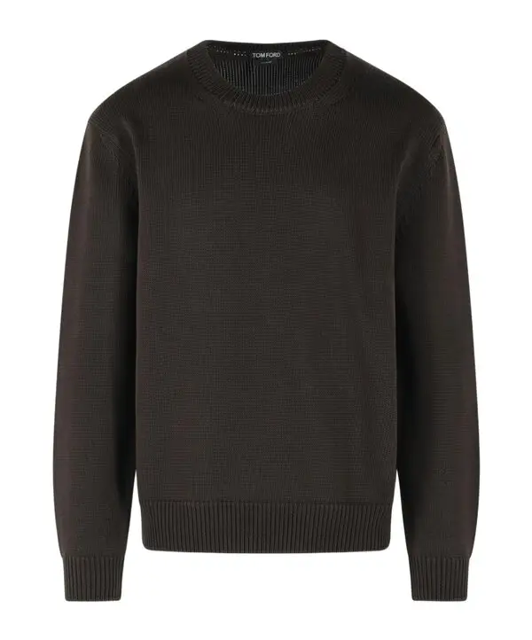 TOM FORD Long-sleeved Crewneck Jumper - Black