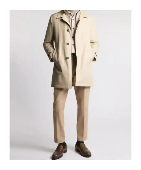 FAY Technical Poplin Raincoat - Light Brown