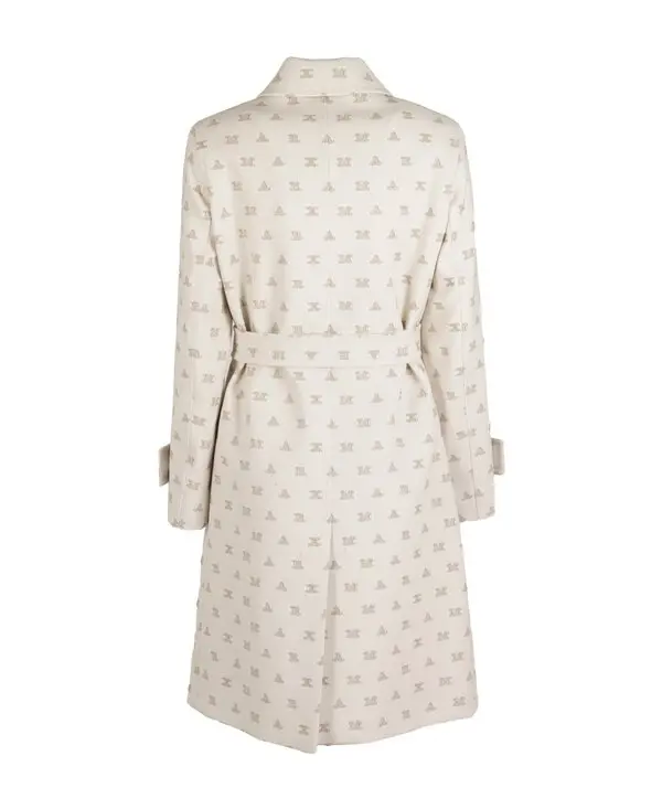 Max Mara Geometric Logo Print Belted Windbreaker