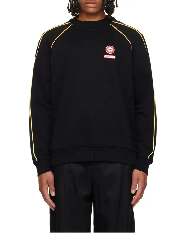 Casablanca Logo-appliqu Crewneck Sweatshirt - Black