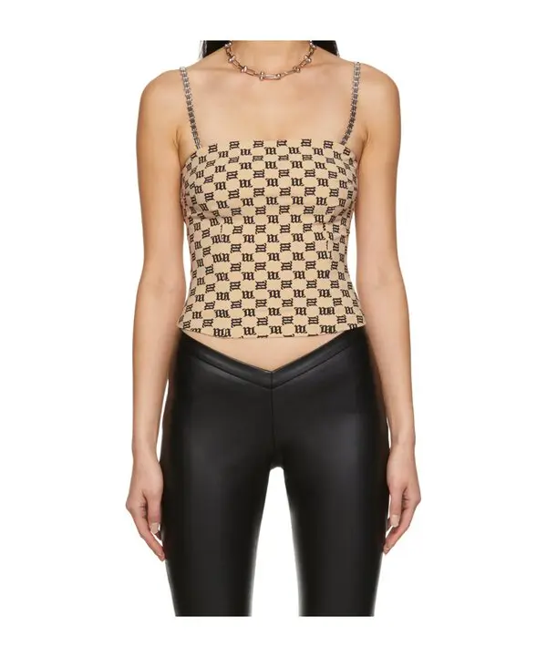 MISBHV Chain Embellished Monogram Top