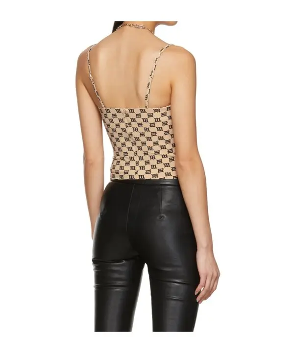 MISBHV Chain Embellished Monogram Top