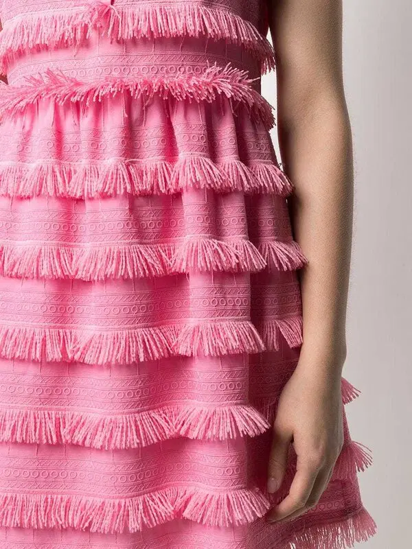 Moschino Sleeveless Layered Fringe Dress