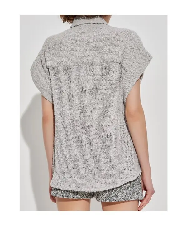 IRO PARIS Samyra Textured Button-fastening Shirt - Grey
