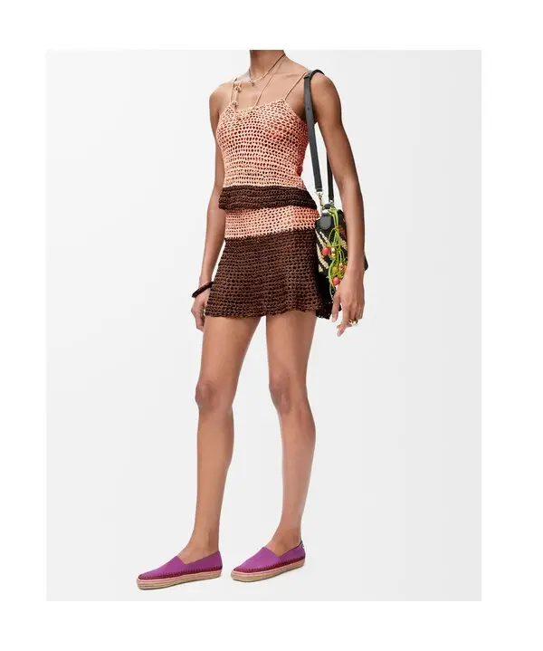 Loewe Mini Skirt In Silk