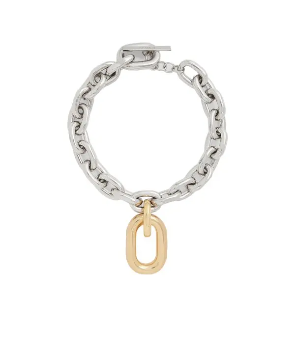 Rabanne Link Necklace With T-bar Clasp - Silver/gold