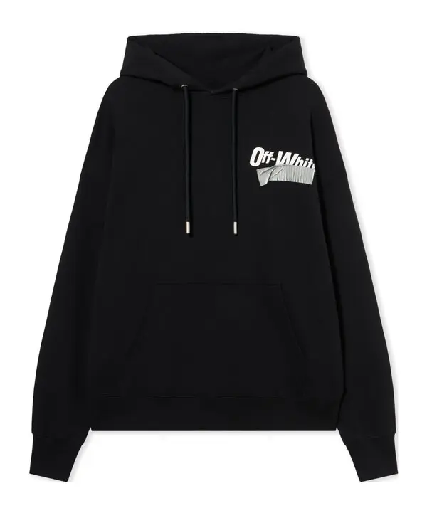 Off-White Logo Print Drawstring Hoodie