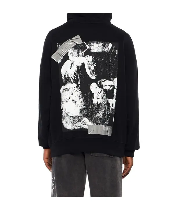 Off-White Logo Print Drawstring Hoodie
