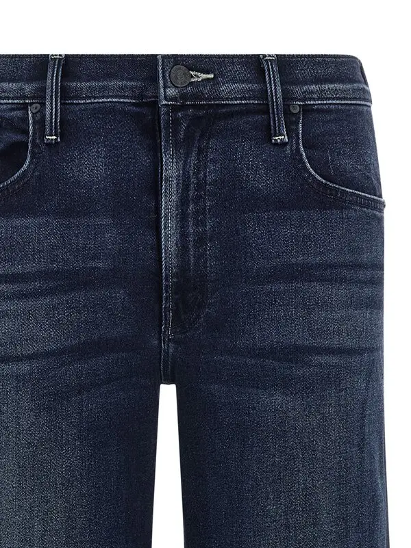 MOTHER Mid Rise Maven Sneak Jeans - Black