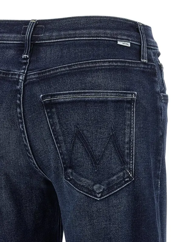 MOTHER Mid Rise Maven Sneak Jeans - Black