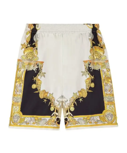Versace Coral Theater Printed Elastic-waist Shorts - White  Print