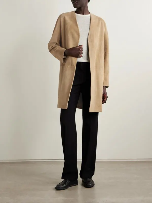 THE ROW Long Sleeve V-neck Coat