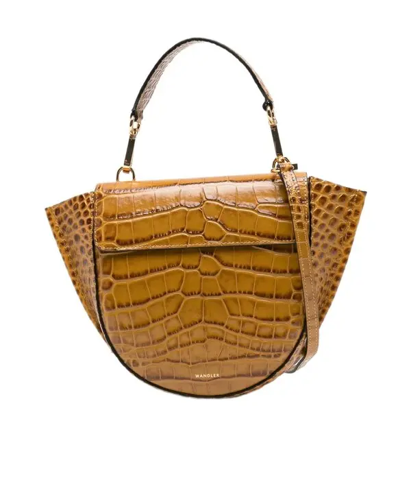 WANDLER Mini Hortensia Embossed Cross-body Bag - Brown