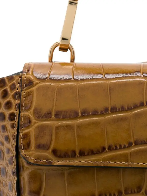 WANDLER Mini Hortensia Embossed Cross-body Bag - Brown