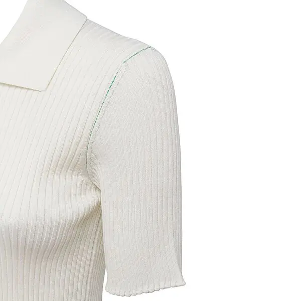 Bottega Veneta Ribbed Short Sleeve Polo Shirt