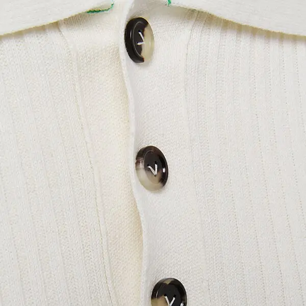 Bottega Veneta Ribbed Short Sleeve Polo Shirt
