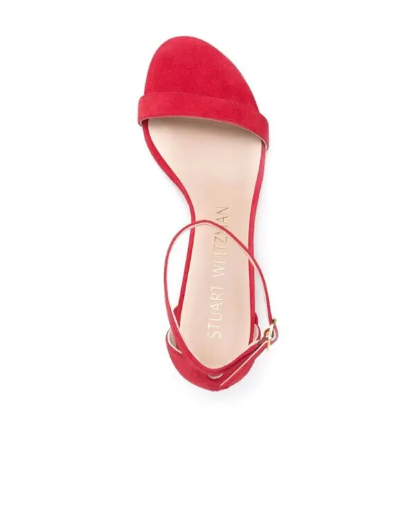 STUART WEITZMAN Suede High-heeled Sandals - Red