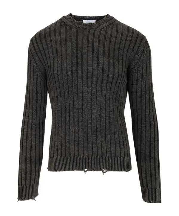 Off-White Distressed Arrow Rib Knit Jumper