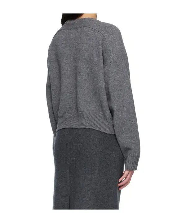 Loulou De Saison Cropped Rib-knit Sweater - Gray