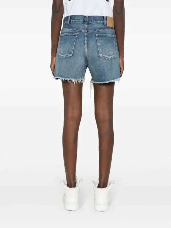 Celine Electric Sky Wash Denim Skate Shorts