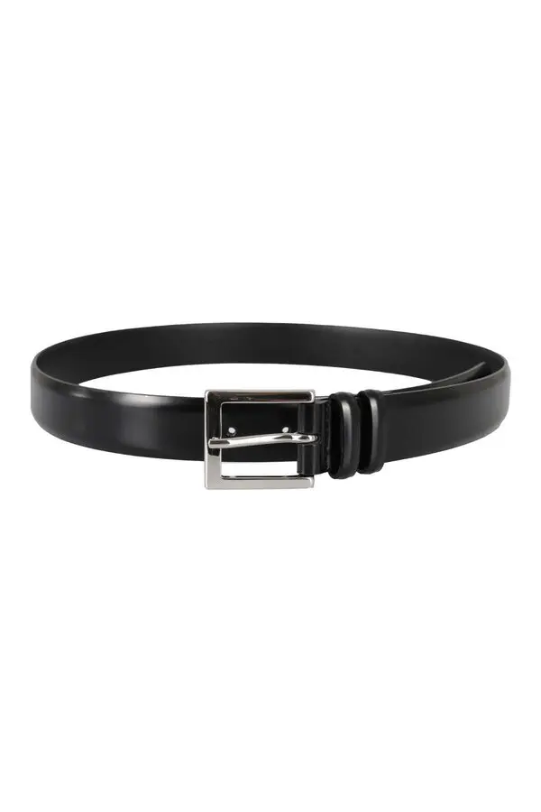 ORTIGNI Double Loop Buckle Belt - Black