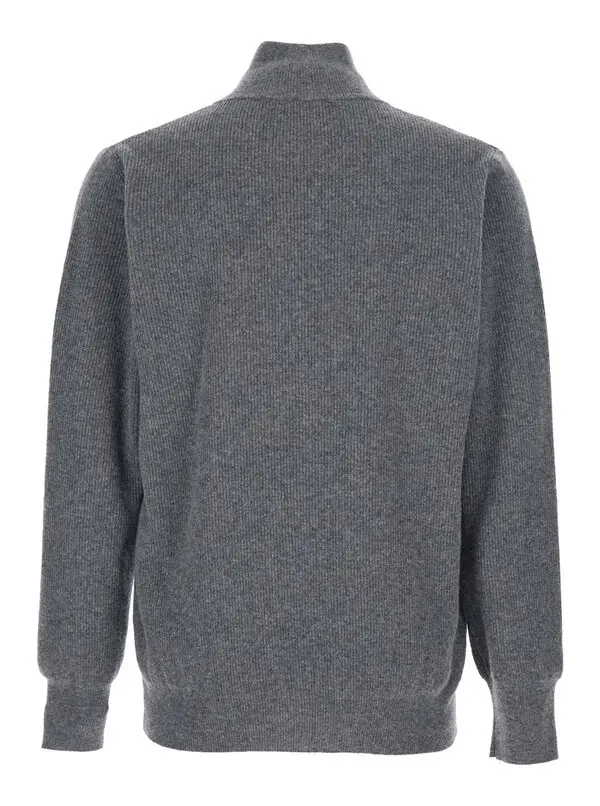 ROBERTO COLLINA Ribbed Half-zip Knitwear